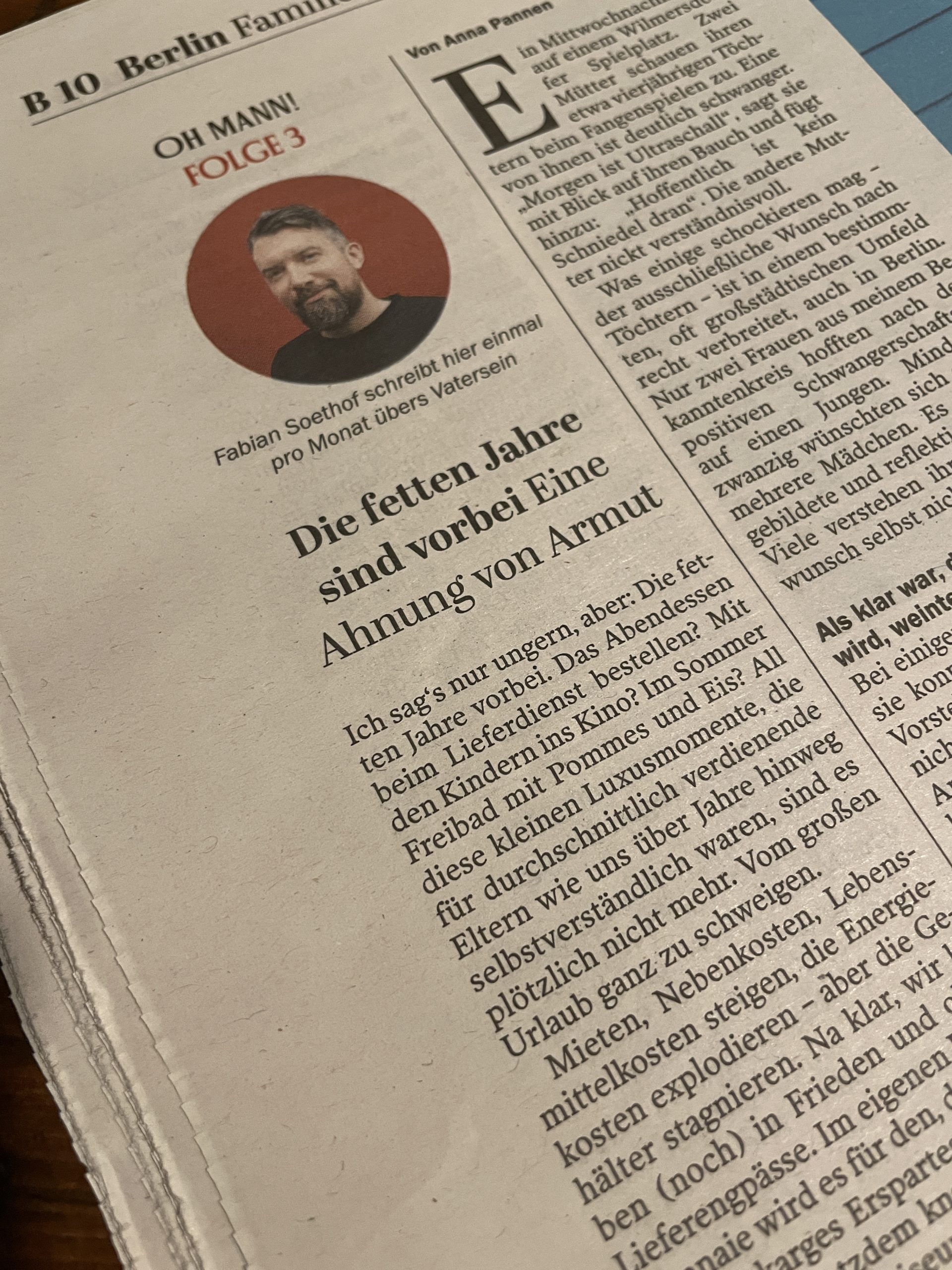 „Tagesspiegel“-Kolumne (3): Die fetten Jahre sind vorbei | New Kid And ...
